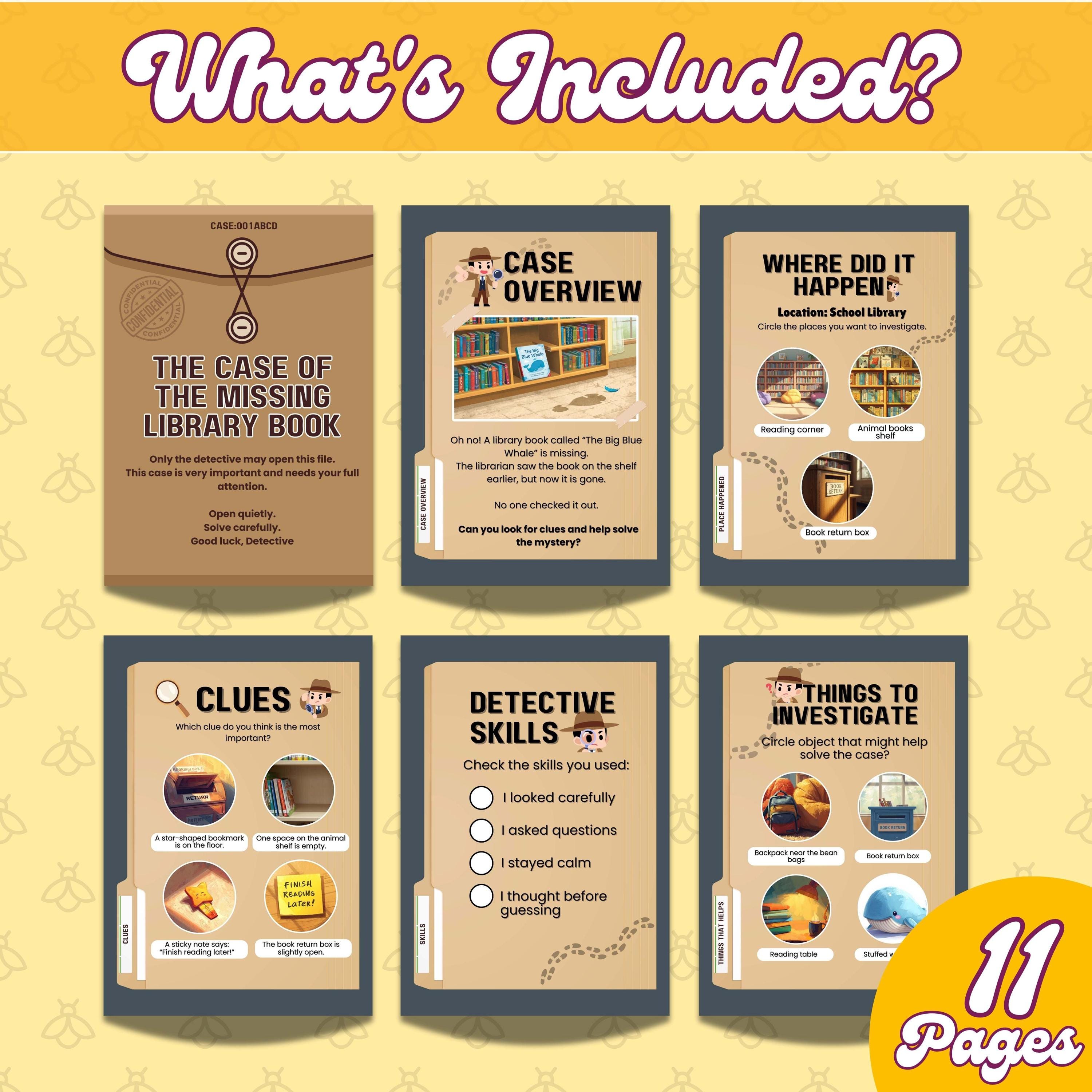 Kids Detective Pretend Play Preschool Printable Mystery Case File ...