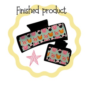 SUBLIMATION Blanks for Hair Claws, Hair Claw Blanks, Unisub Hair Claw ...