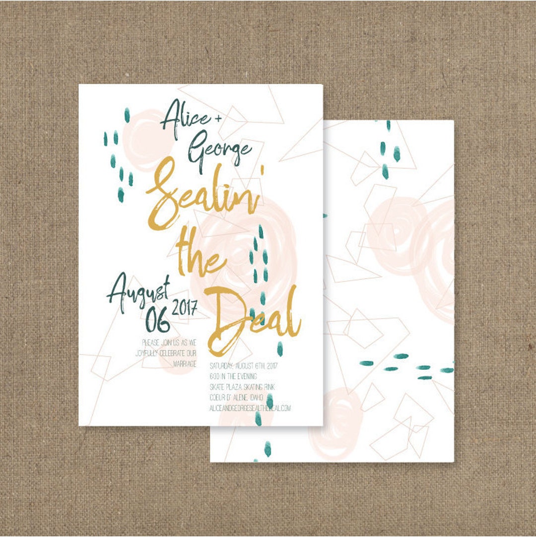Modern Cheeky Wedding Invitation Suite: PRINT YOUR OWN- Featuring a ...