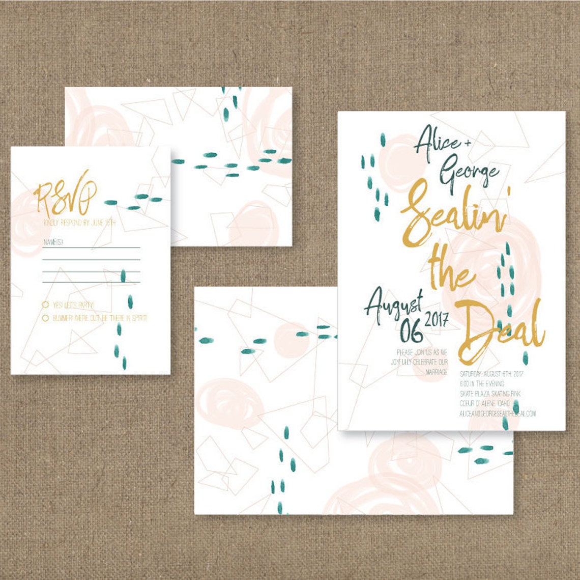 Modern Cheeky Wedding Invitation Suite: PRINT YOUR OWN- Featuring a ...