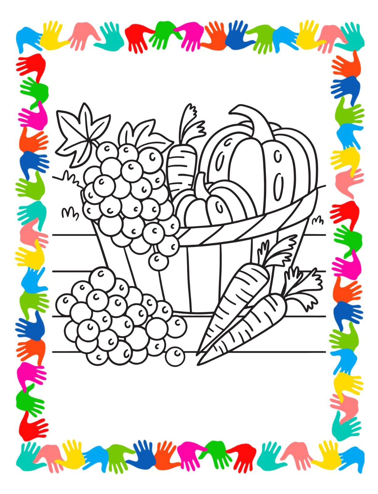Fruit Coloring Page Printable Fruit Art for Kids & Adults Fun and ...