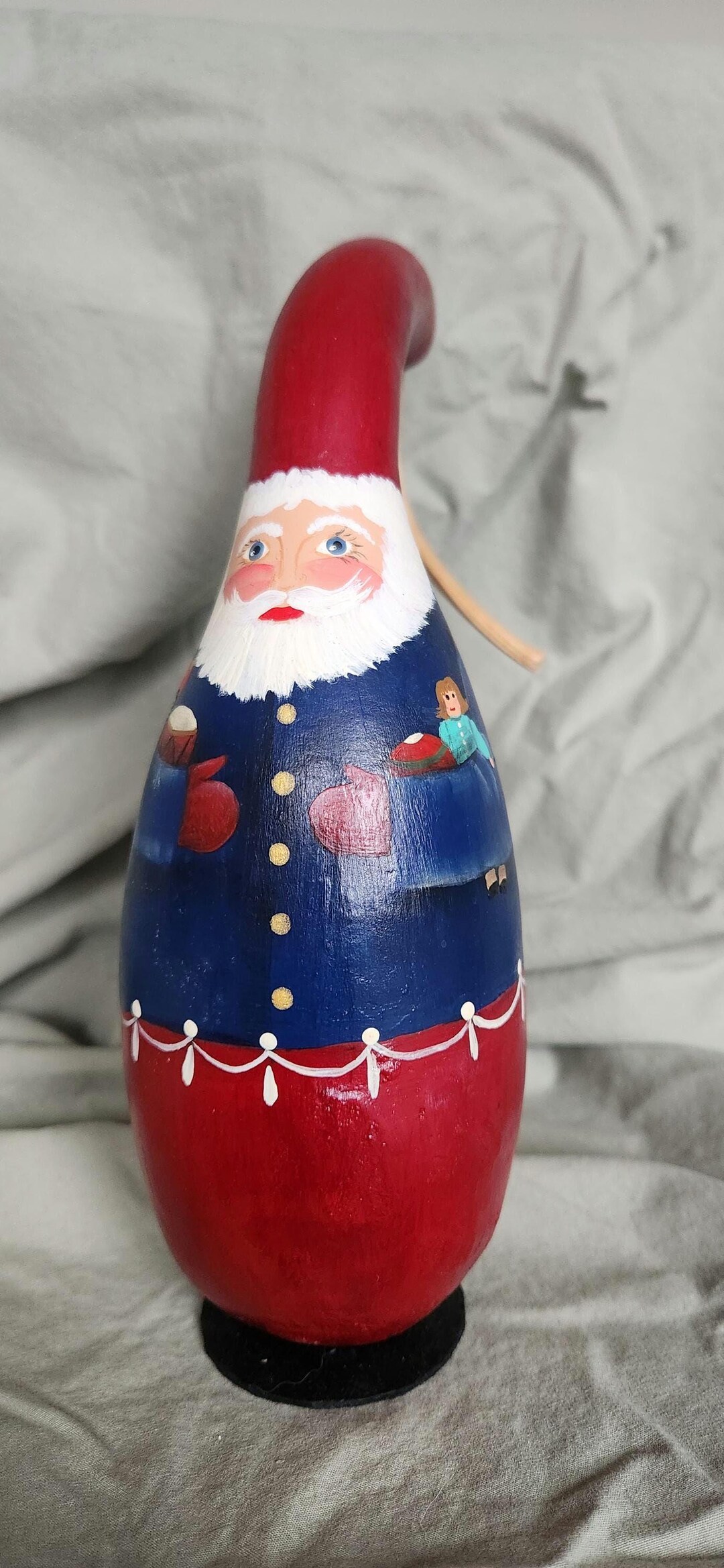 Hand Painted Santa Gourd - Etsy