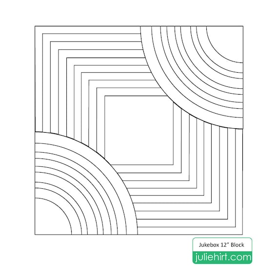 JUKEBOX BLOCK not E2E Longarm Quilting Digital Pattern for - Etsy