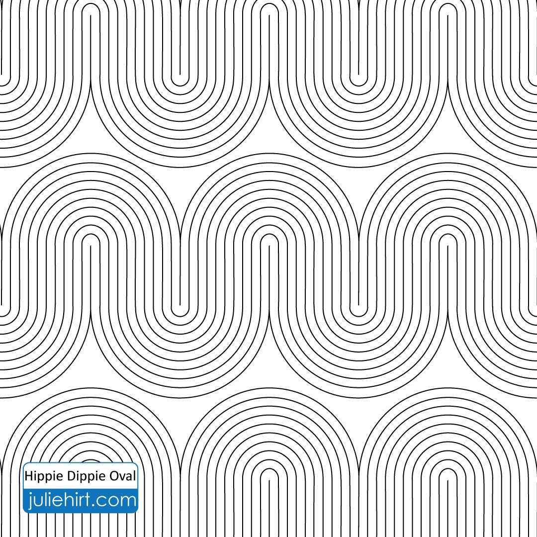 HIPPIE DIPPIE OVAL - Read Description. Longarm Quilting Digital ...