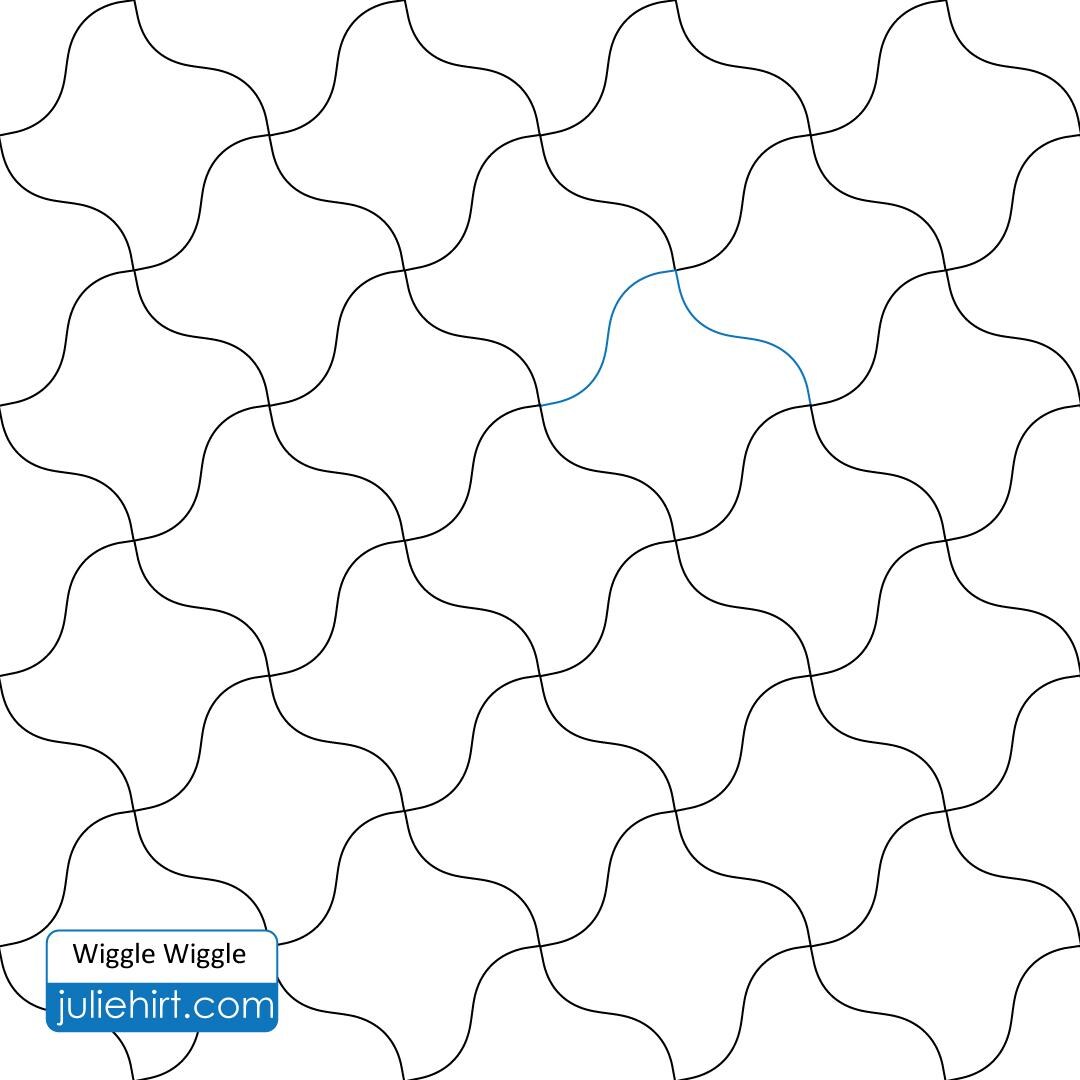 WIGGLE WIGGLE - Read Description. Quilting Digital Edge to Edge ...