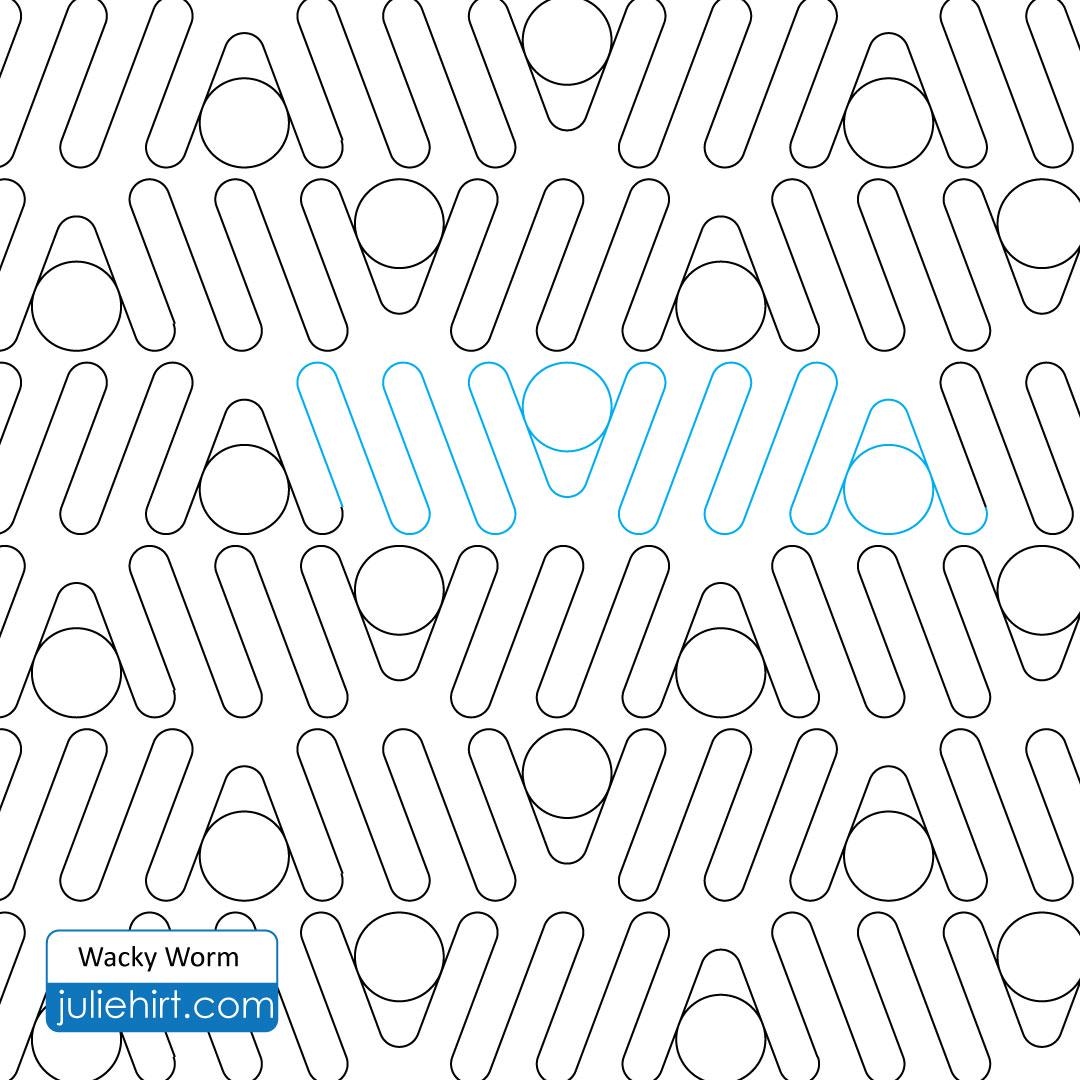 WACKY WORM - Longarm Quilting Digital Pattern Edge to Edge and ...