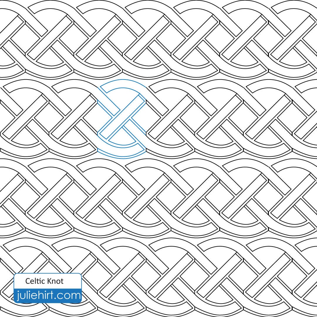 CELTIC KNOT - Longarm Quilting Digital Pattern for Edge to Edge and Pantograph Handiquilter ...
