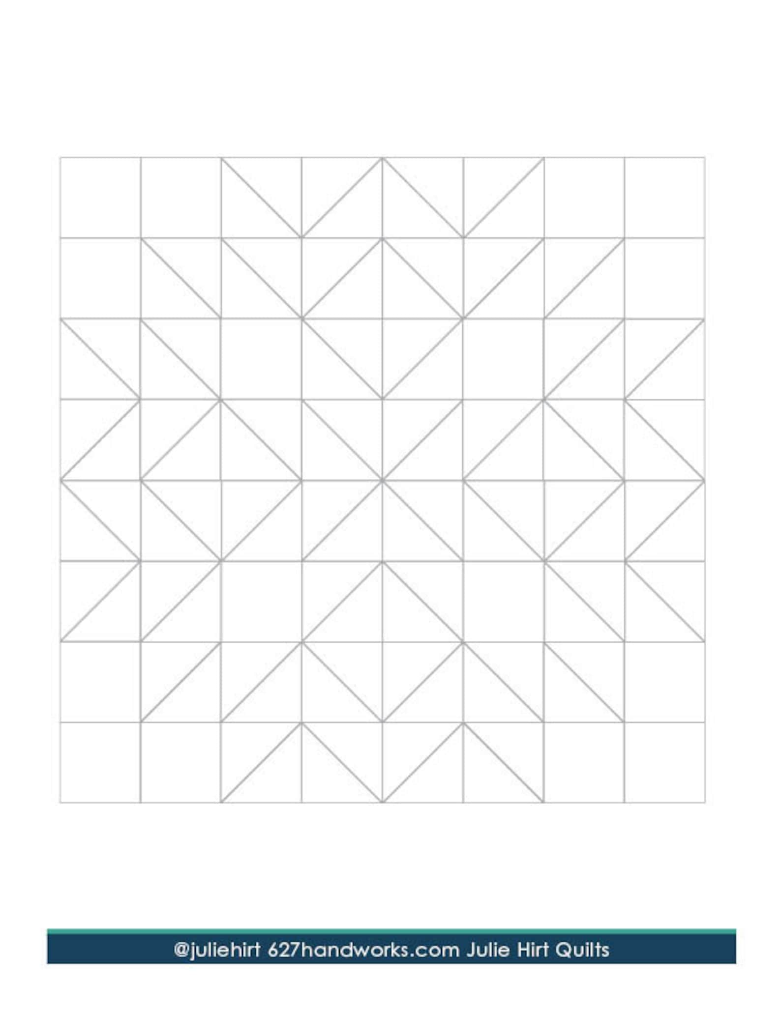 Easy Carpenter Star Quilt Pattern + Coloring Sheet. 48" PDF Beginner ...