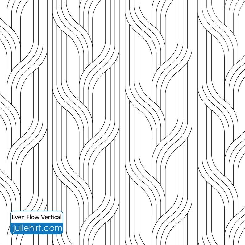 EVEN FLOW - Longarm Quilting Digital Pattern for Edge to Edge ...