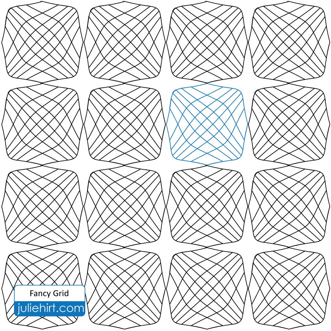 FANCY GRID - Longarm Quilting Digital Pattern for Edge to Edge and ...