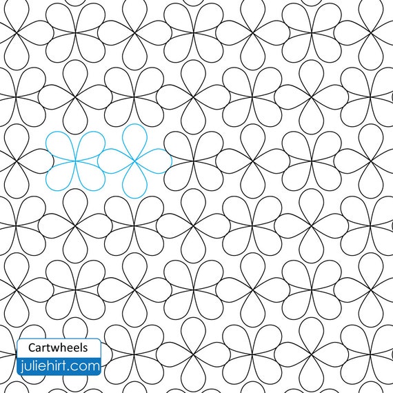 CARTWHEELS Longarm Quilting Digital Pattern Pantograph - Etsy Canada
