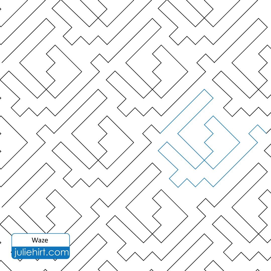 WAZE - Longarm Quilting Digital Pattern, Pantograph Handiquilter ...