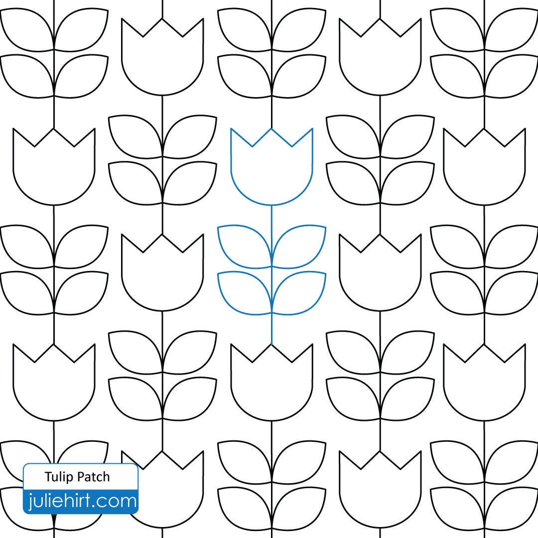 TULIP PATCH - Longarm Quilting Digital Pattern - Edge to Edge ...