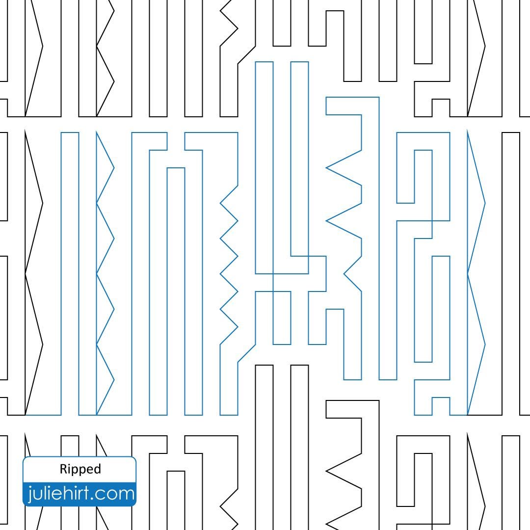 RIPPED - Longarm Quilting Digital Pattern for Edge to Edge and ...