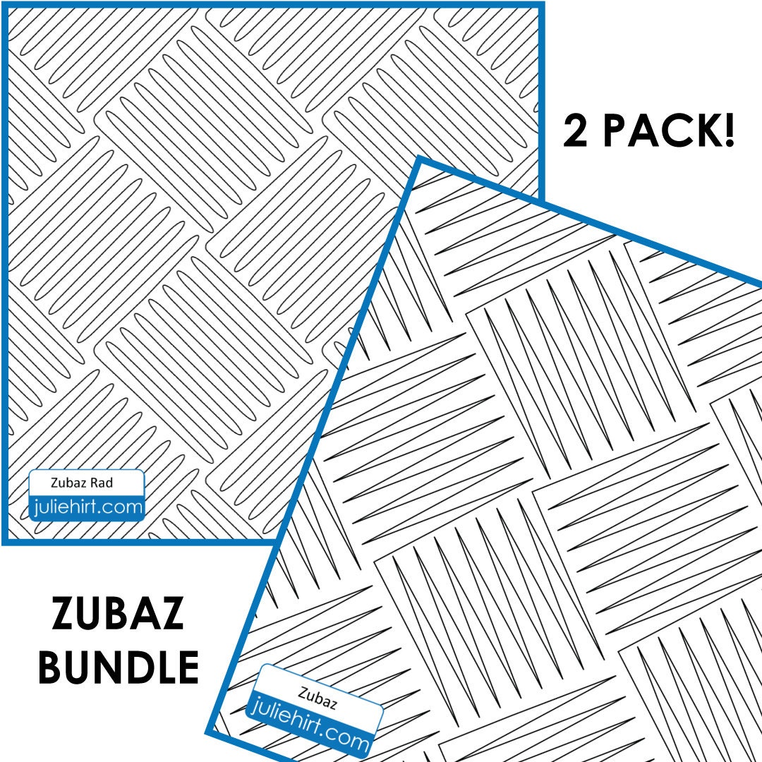 ZUBAZ BUNDLE Longarm Quilting Digital Pattern for Handiquilter Gammill ...