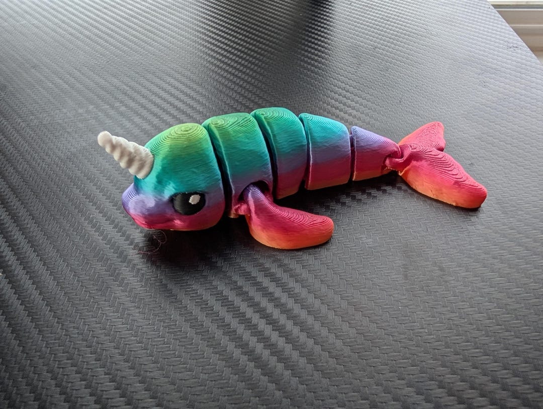 3D Printed Narwhal Figurine - Unique Whale Decor - Handcrafted Gift for Ocean Lovers ...