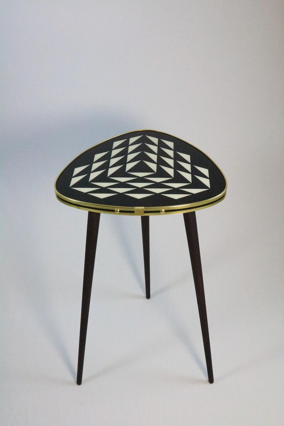 High Kidney Table, Triangle Table, Flower Table Side Table, Black ...