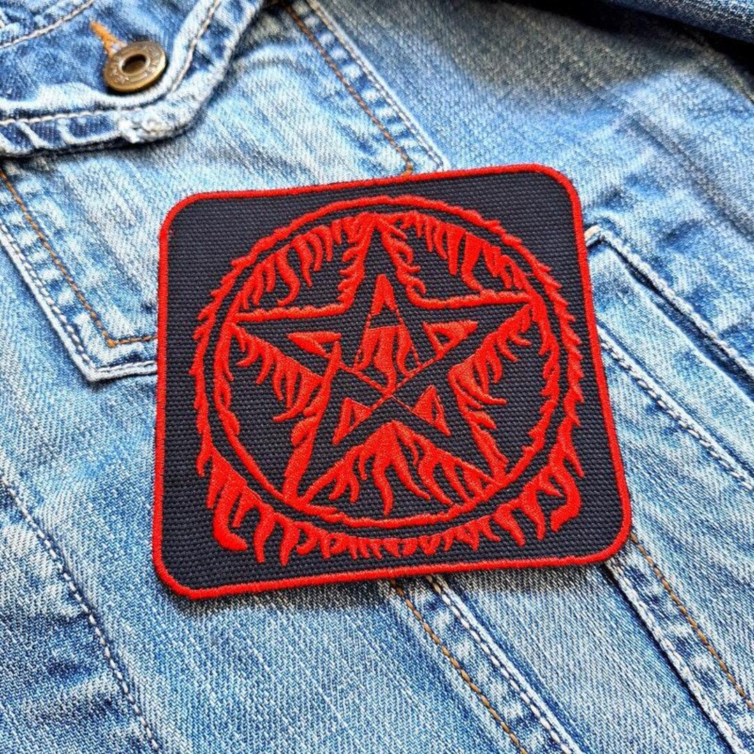 Pentagram Satanic Symbol Occult Embroidered High Quality Logo Gothic ...