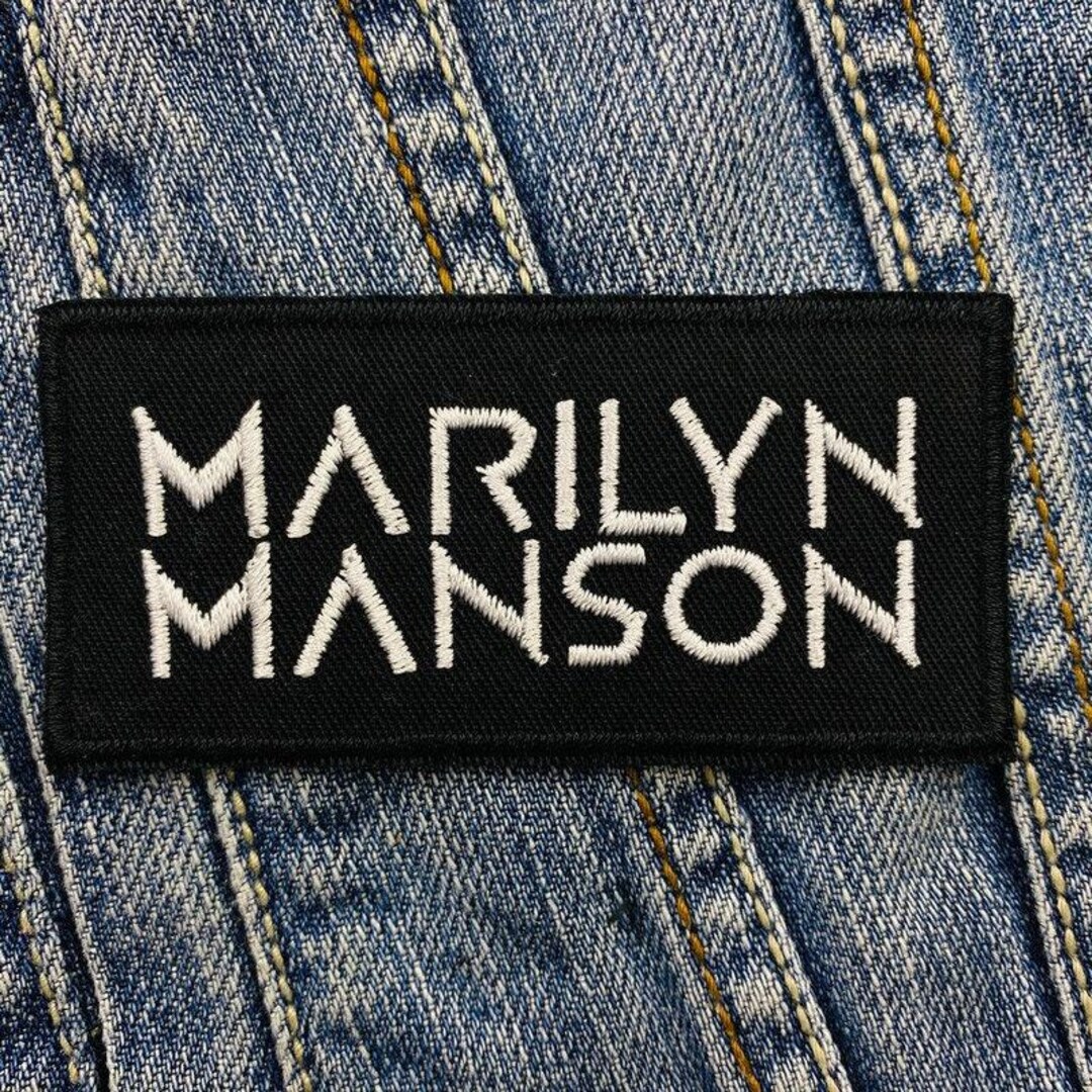 Marilyn Manson Mm Black Embroidered Patch Badge Applique Iron On - Etsy