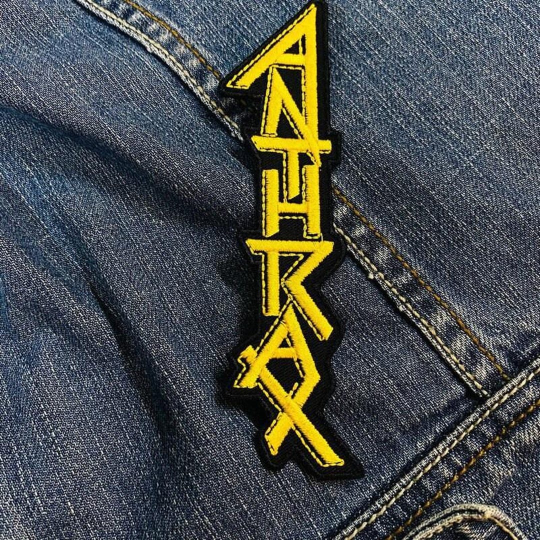 Anthrax Square Yellow Embroidered Patch Badge Applique Iron On - Etsy