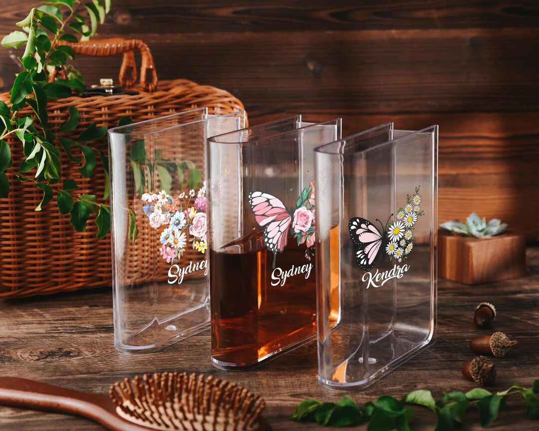 Personalized Acrylic Book-shaped Vase, Ideal Gift for Book Lovers and ...