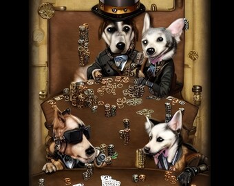 Poker Dogs Shirt - Etsy