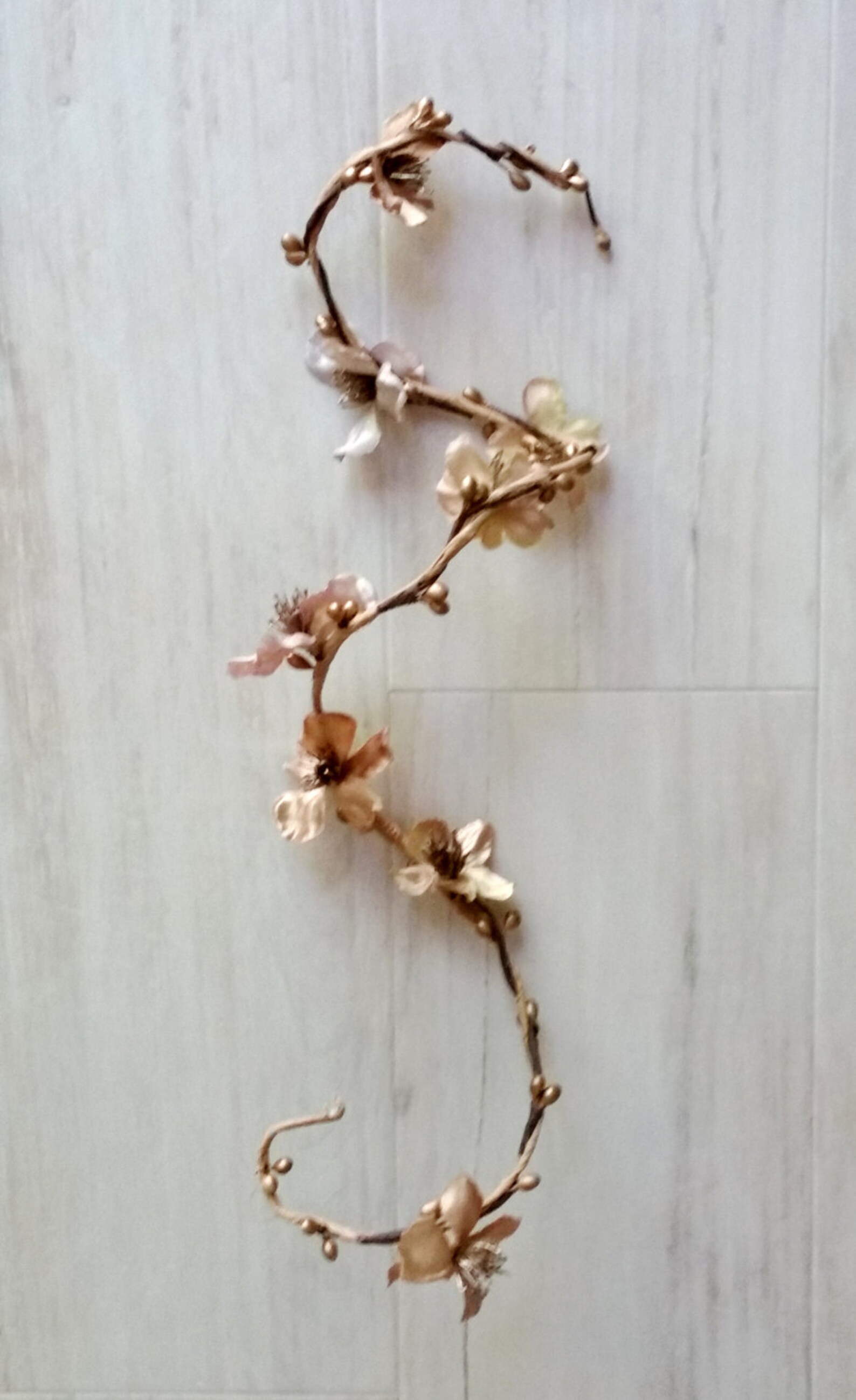 Floral Arm Vine Cuff Band Wrap Artificial Flower Boho Blush | Etsy