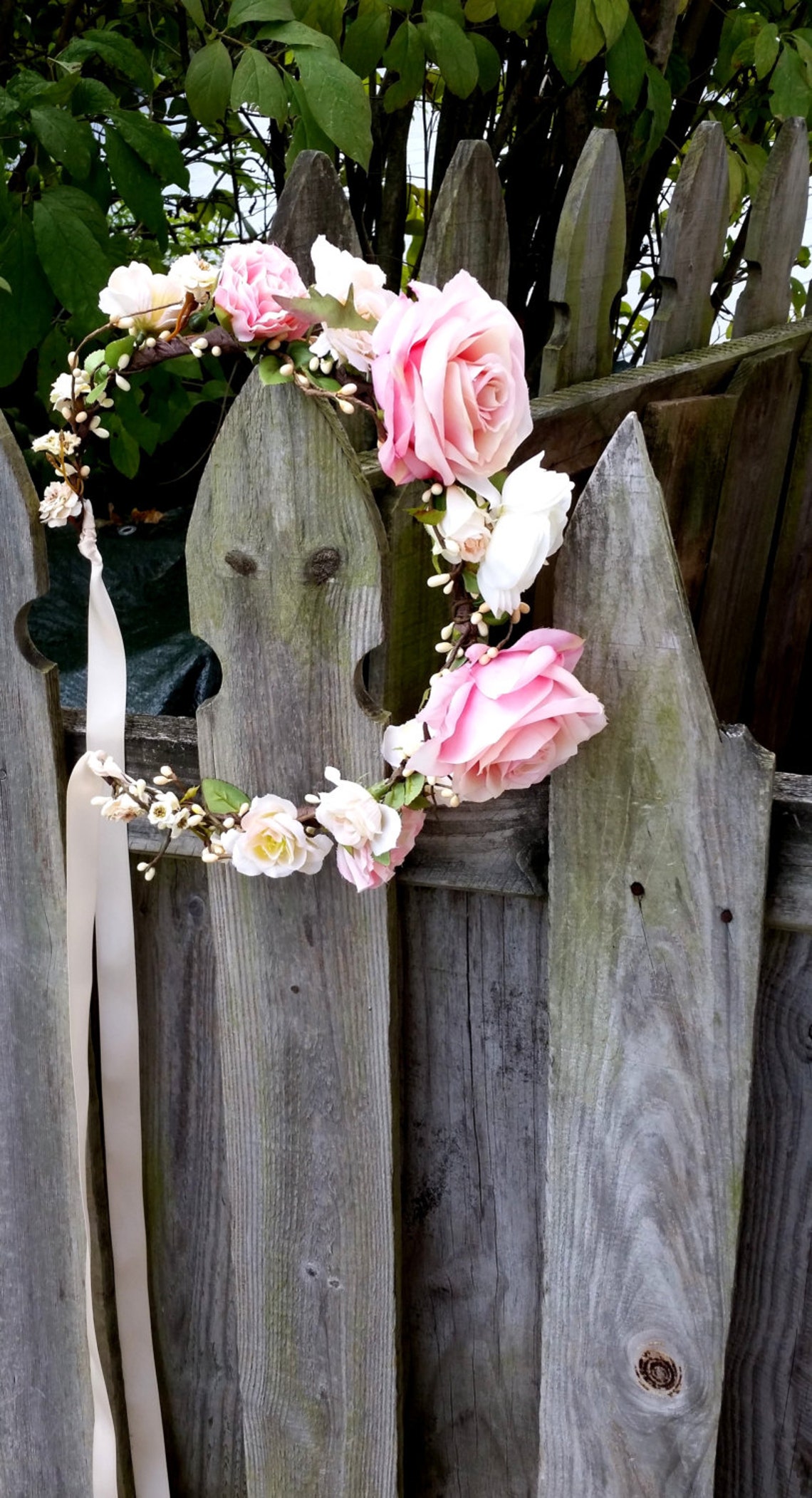 Pony Flower Crown Pink Peach Horse Photo Prop Hair Wreath - Etsy