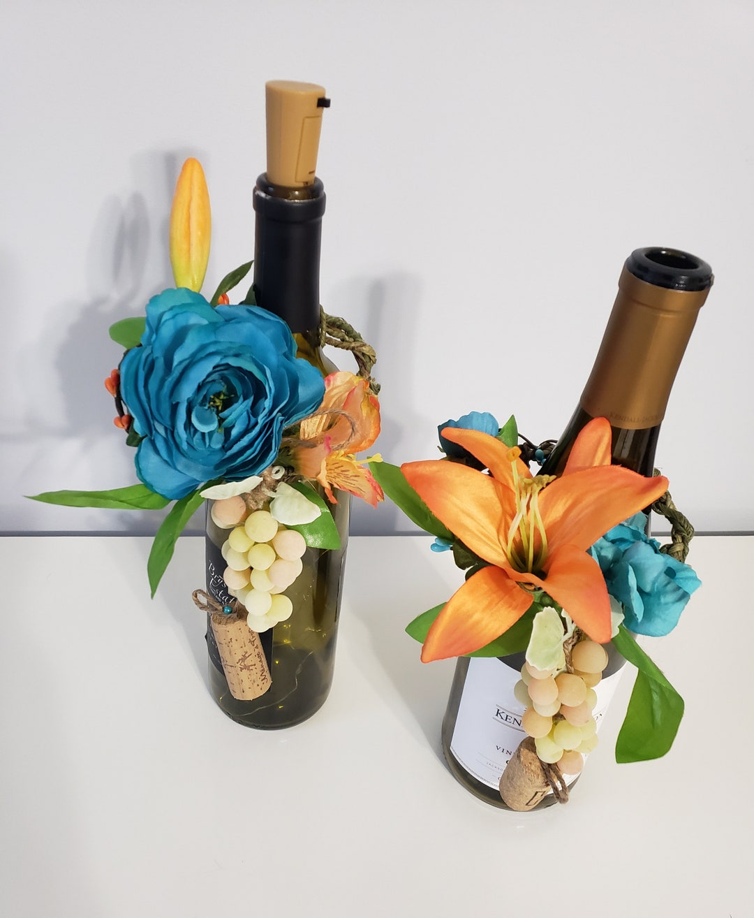 Custom Tropical Wine Bottle Toppers Counter Bar Kitchen Home Decor ...