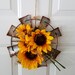 Fall Front Door Wreath Sunflower Country Weathervane Wreath - Etsy