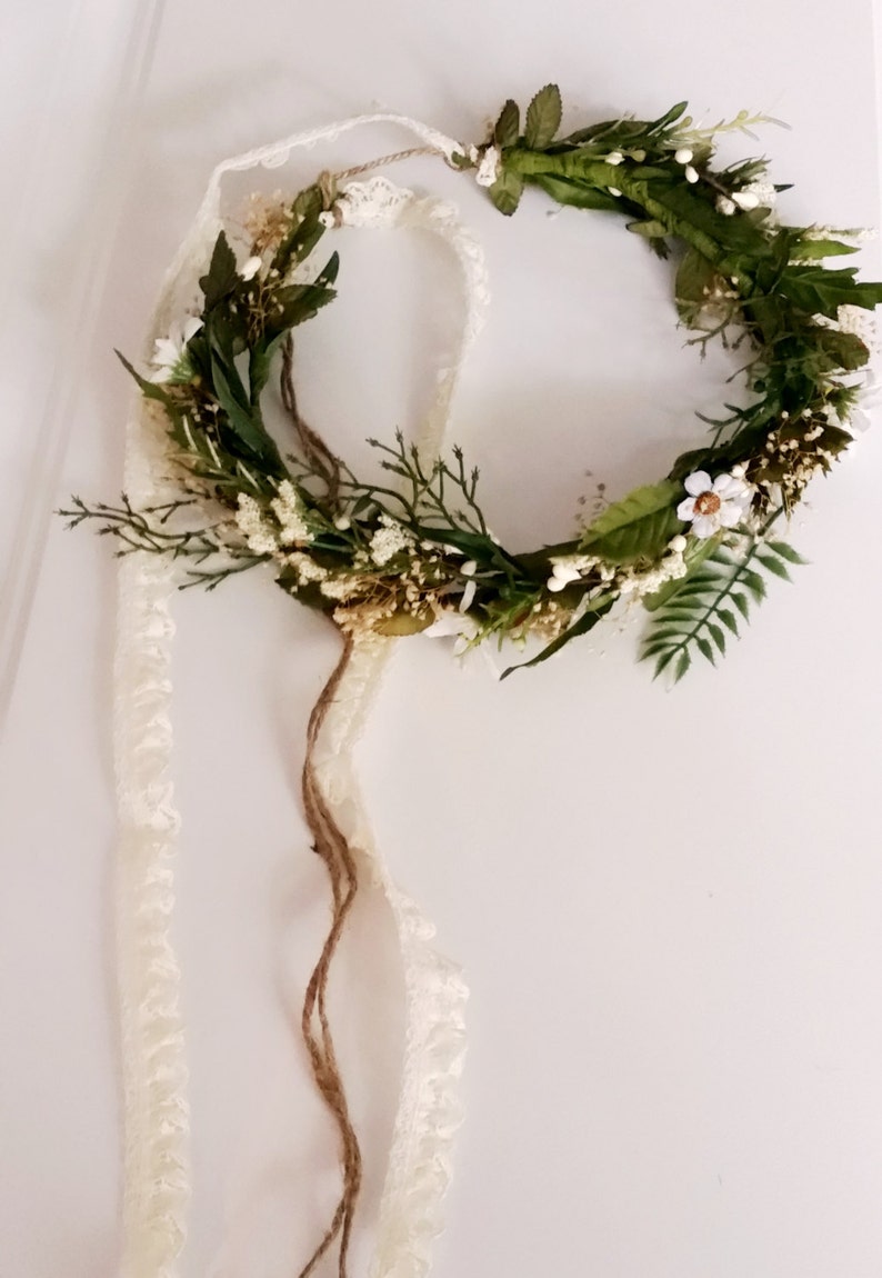 Botanical Greenery Flower Crown Spring Headdress Bridal Flower - Etsy