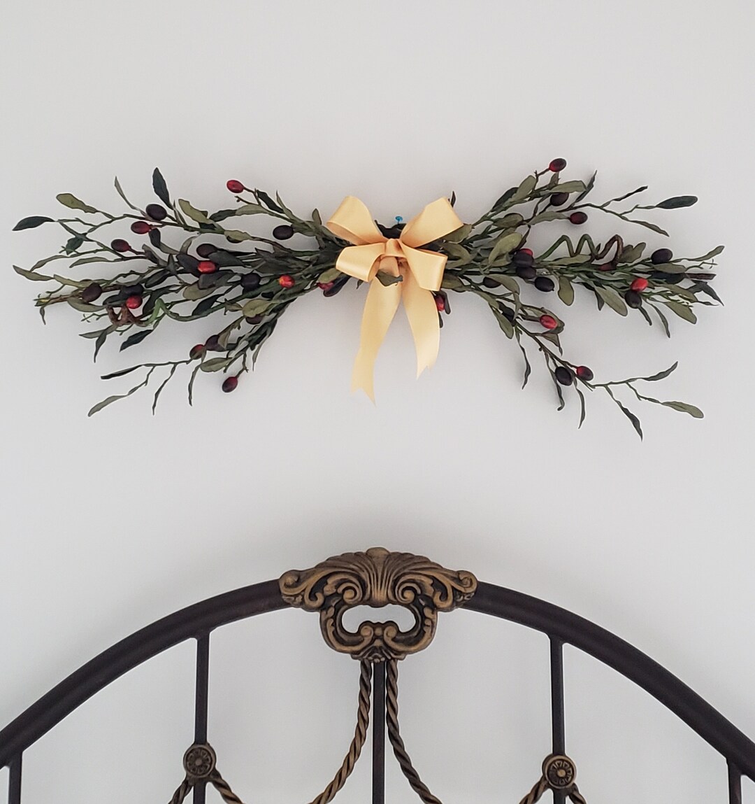 Fall Gold Swag Home Decor Free Bow Autumn Decorating Trend Red Olive ...