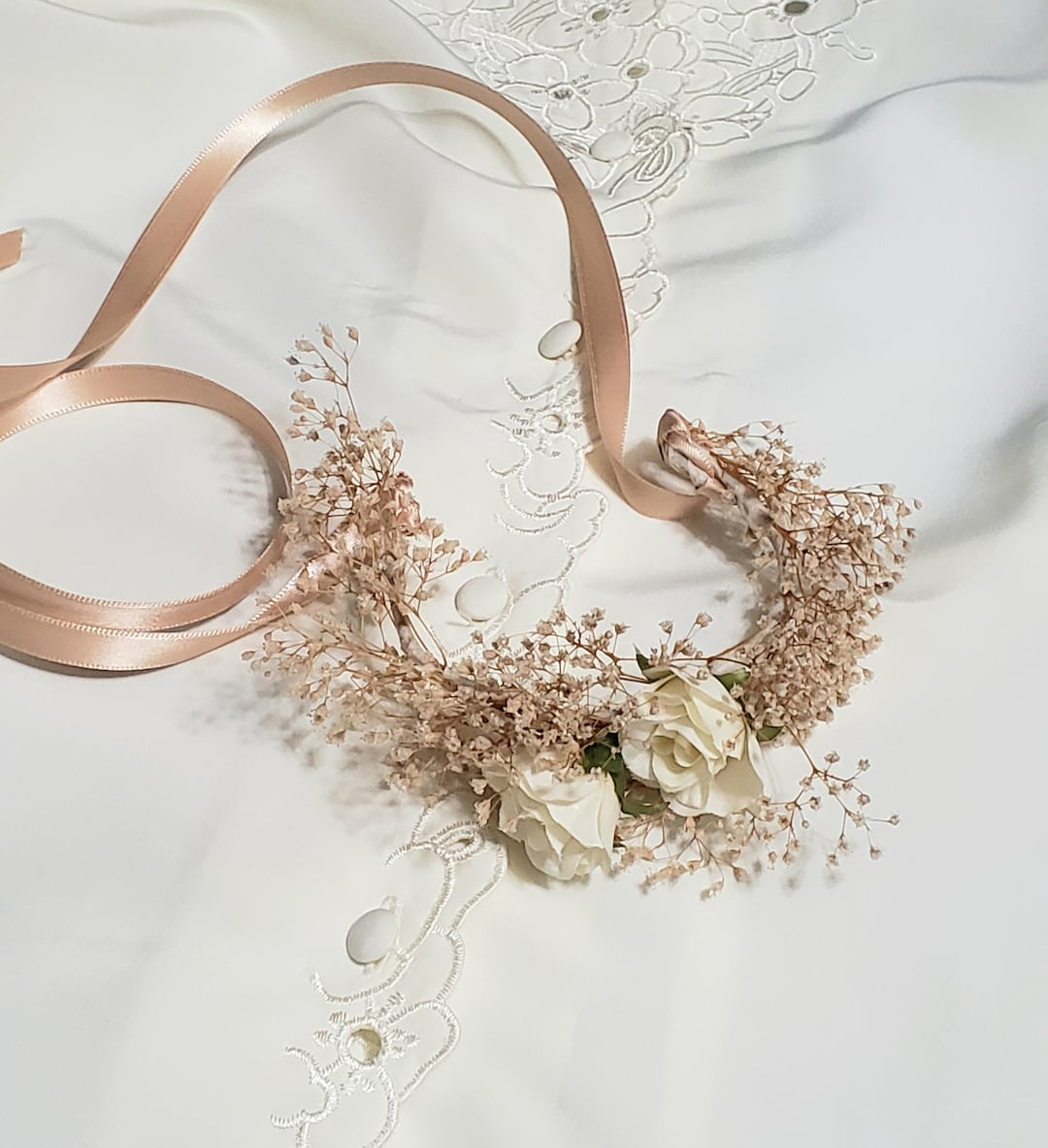 Prom Wristlet Corsage Dried Spring Wedding Flowers Boho Floral Wrist ...