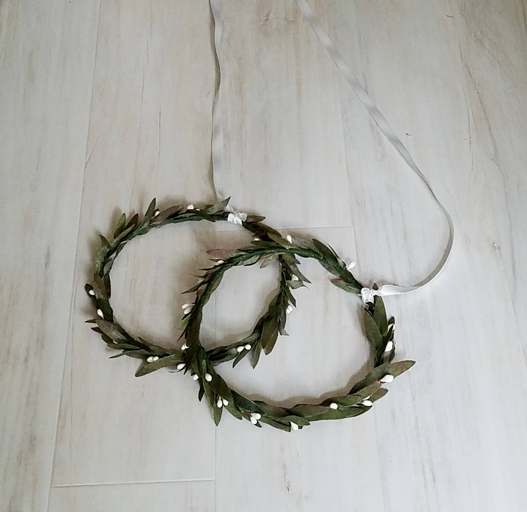 Leafy Stefana Marriage Flower Crown Greek Wedding Tradition Pair 2 ...