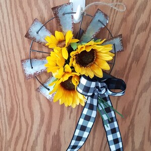Fall Front Door Wreath Sunflower Country Weathervane Wreath - Etsy