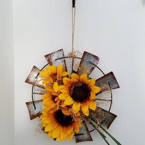 Fall Front Door Wreath Sunflower Country Weathervane Wreath - Etsy