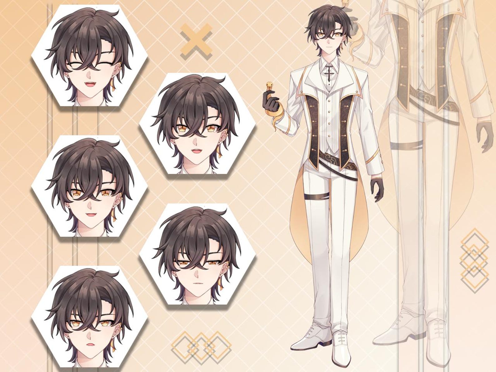 Customizable Male Live2d Vtuber Model: Editable & Rigged - Etsy