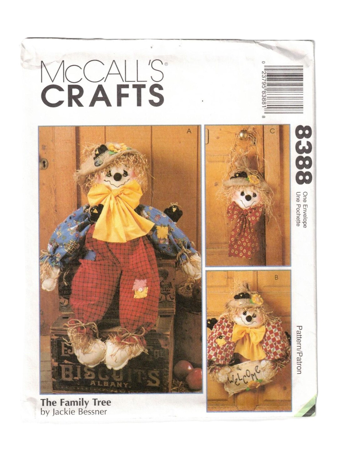Mccall's Crafts 8388 Scarecrows Sewing Pattern - Etsy