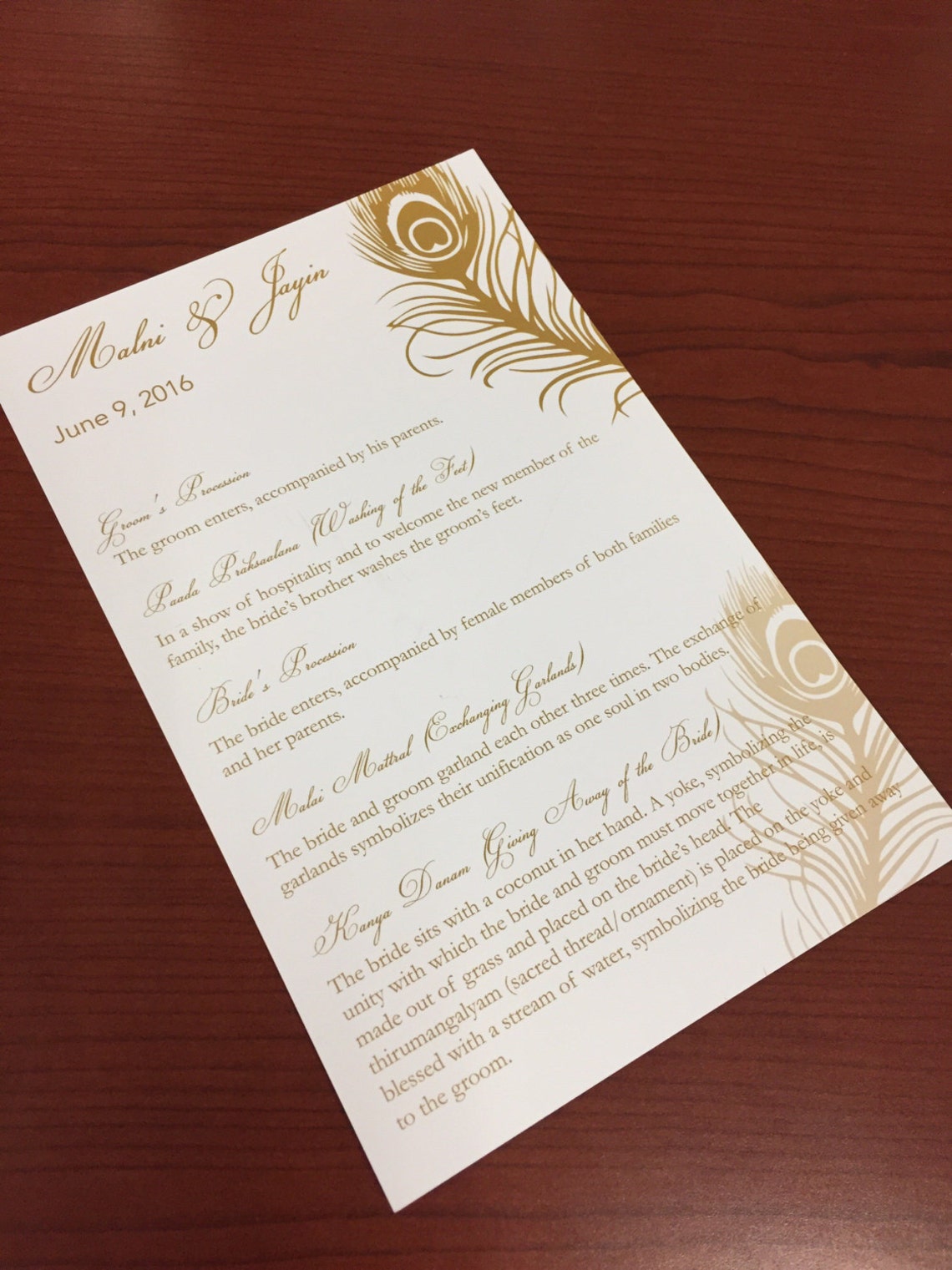 Custom Wedding Program And/or Indian Wedding Invitation Suite - Etsy