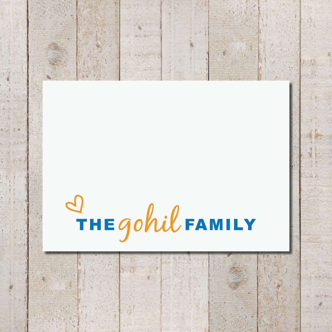 Custom Enclosure Cards | Mini Family Notecard | Small Note | Mini ...