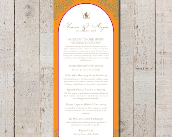 Custom Wedding Program And/or Indian Wedding Invitation Suite - Etsy