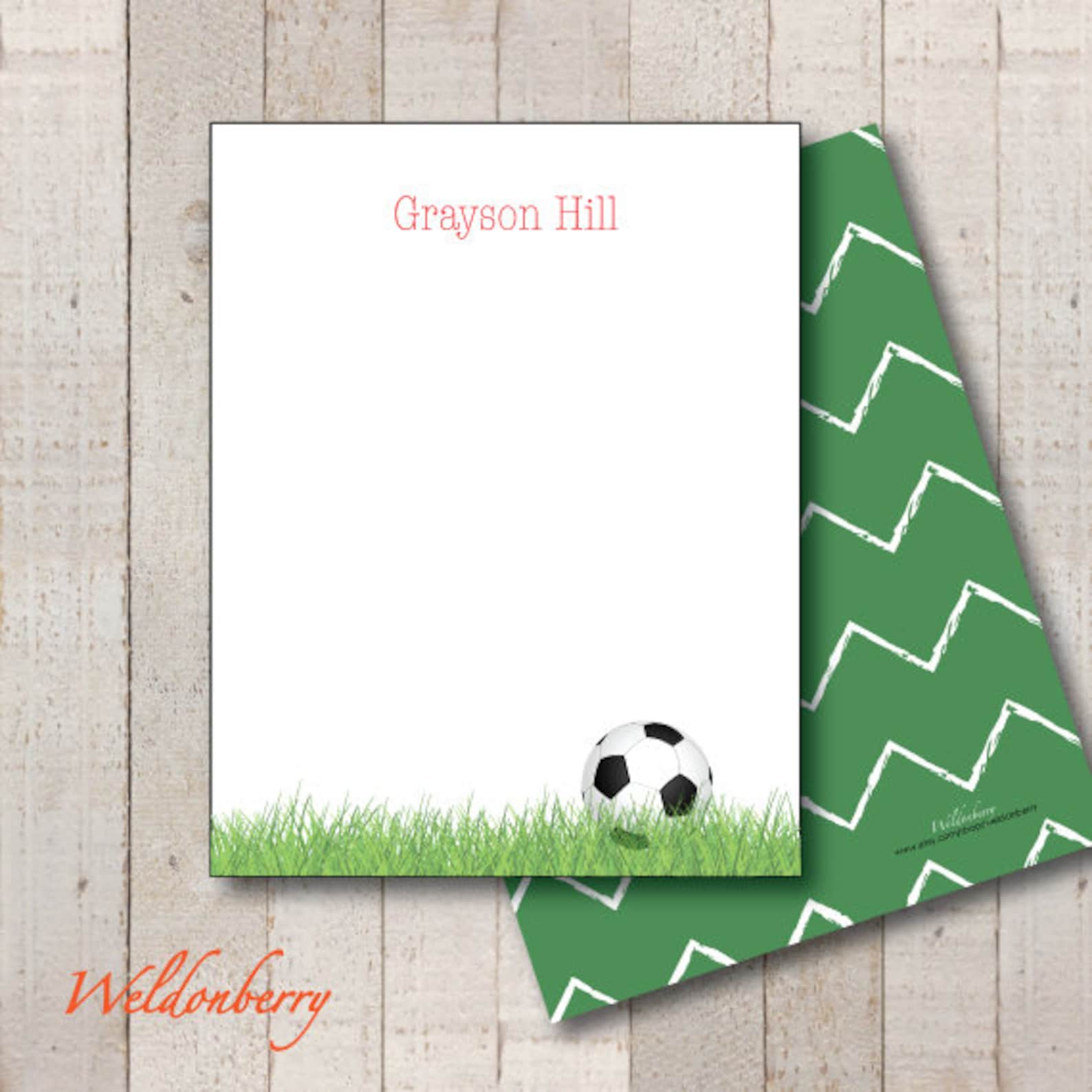 Kids Stationery // Soccer Stationary // Girls Soccer // Soccer Thank ...