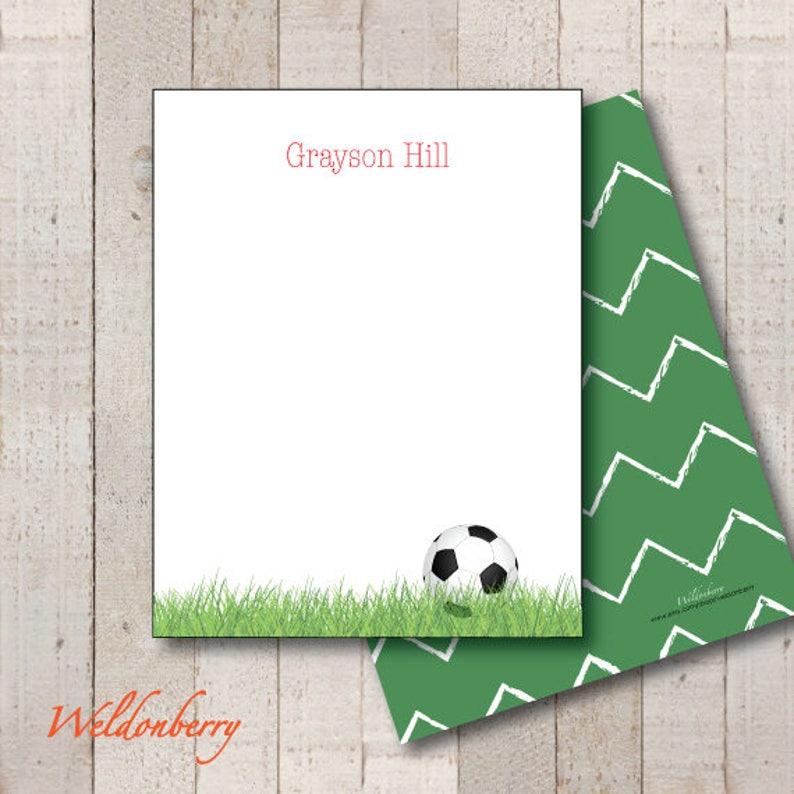 Kids Stationery // Soccer Stationary // Girls Soccer // Soccer Thank ...