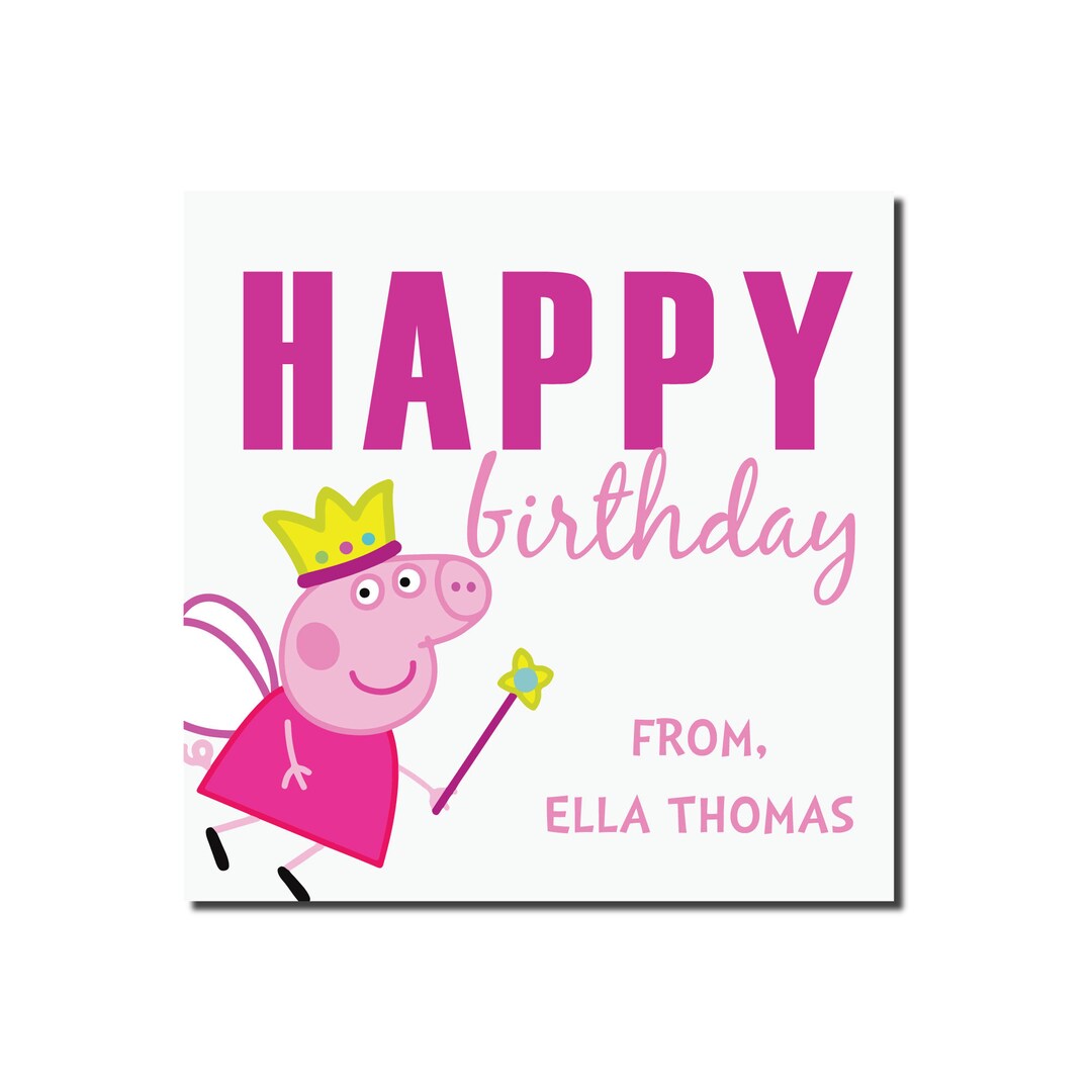 Peppa Pig Gift Stickers // Peppa Labels // Favor Label // Name Label ...