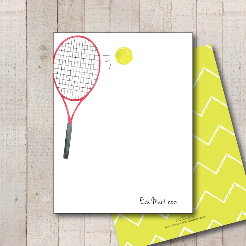 Tennis Stationary // Tennis Thank You // Tennis Teacher Gift // Sports ...