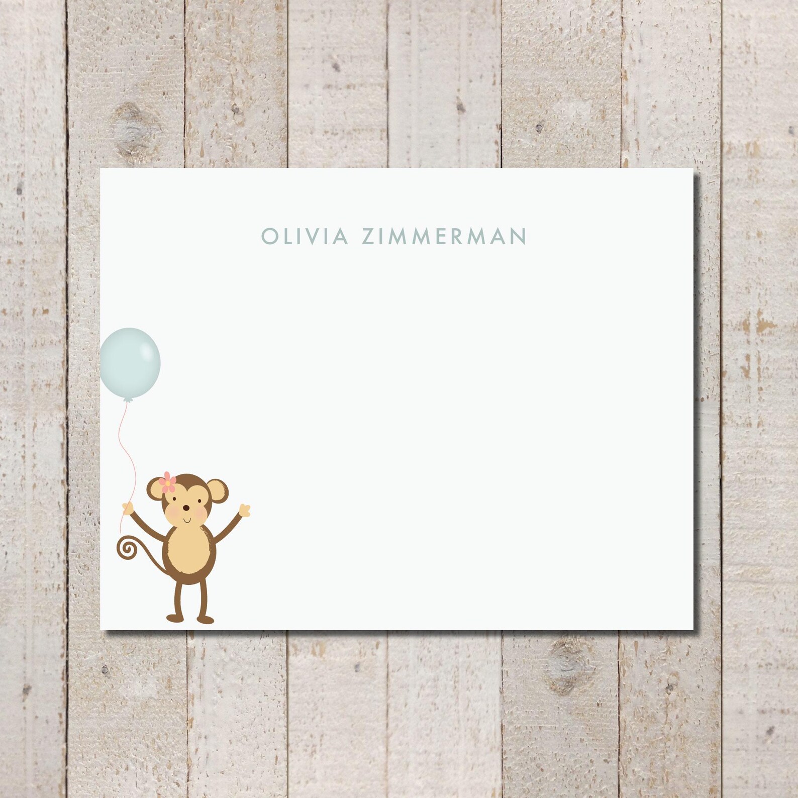 Animal Safari Stationery | Monkey Stationary | Girl Monkey Birthday ...