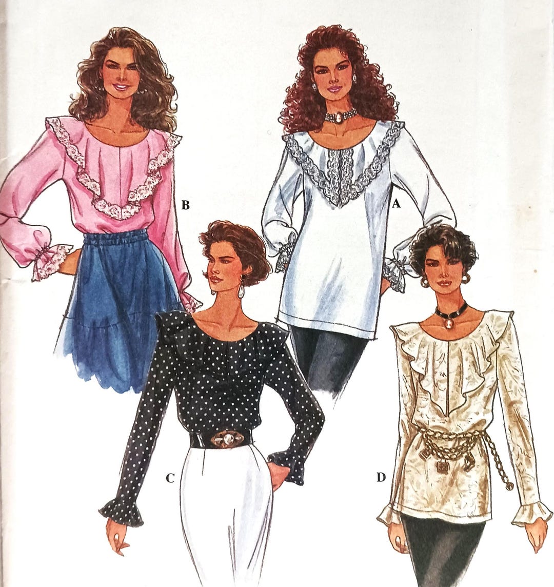 Simplicity 8743: Tunic Length, Long-sleeve Pullover Blouse Pattern ...