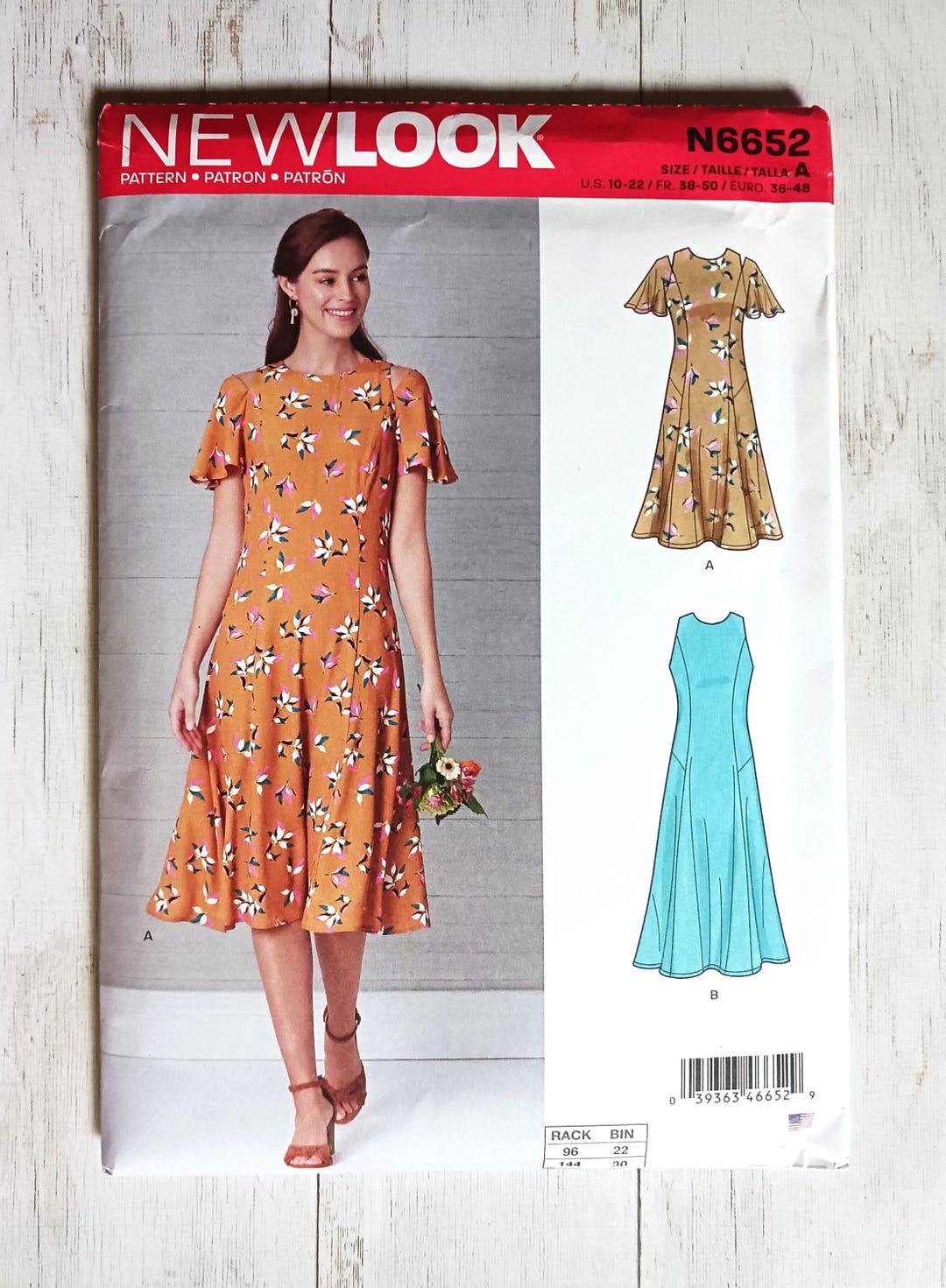 New Look 6652: Misses' Dress Pattern, Sizes 10, 12, 14, 16, 18, 20, and ...