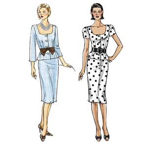 Vogue 8354, Misses' Dress and Short Sleeve Jacket Pattern, Out of Print ...