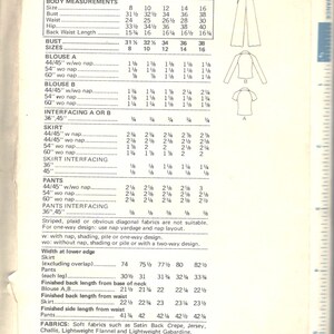 Butterick 3855: Vintage Uncut Designer Blouse, Skirt, and Wide Leg ...